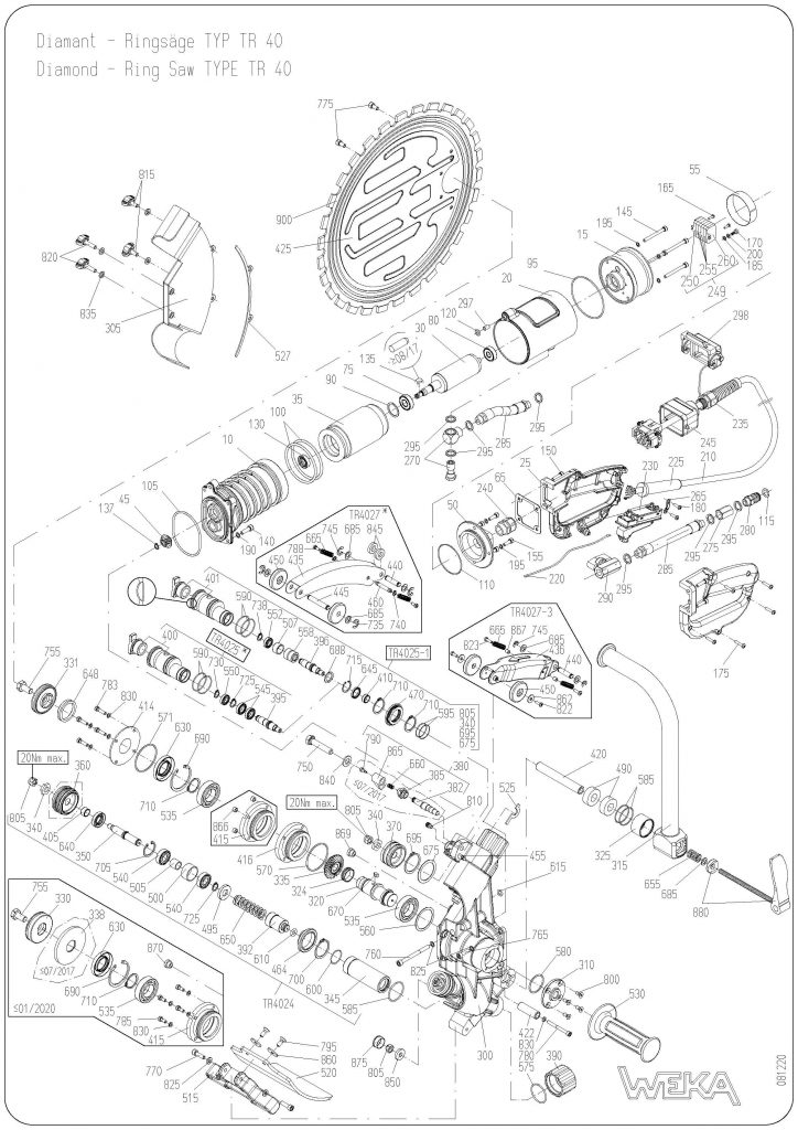 Reservdelar Weka TR40